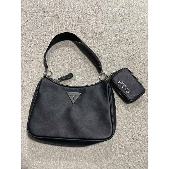 Guess | Bags | Y2k Vtg Guess Mini Bag Purse Matching Coin Purse Black ...